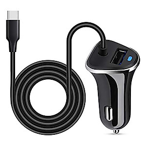 Type C Car Charger, 3.4A Fast Charging USB Car Adapter with 3ft USB C Cable for Samsung Galaxy S23 S22 S21 S20 S10 Note 20 A54 A14 A03S A13 A53 A23 A12 A32 A51,LG Stylo 6 5 4,Pixel 7 Pro 6a 6 5 4 3a