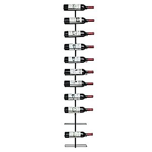 12 Bottle Wall Mounted Wine Rack, Adjustable Tier Wall Hanging Wine Holder Towel Rack, Detachable Wine Storage Organizer Used As One or Four, for Kitchen, Pantry, Dining Room, Bar, Wine Cellar
