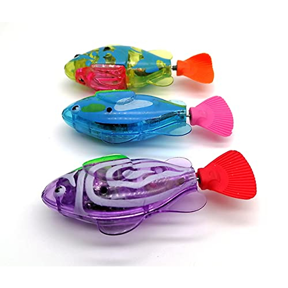 Jkshop 3PCS Interactive Indoor Cat Swimming Fish Toys,Best Play-time,Good Exercise Activity,Drink More Water,The Lasers Blink,Realistic Touch Toy for All Cats,Battery Included(6pcs)