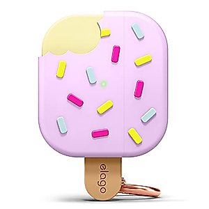 elago Ice Cream Case Compatible with AirPods 3rd Generation Case - Compatible with AirPods 3 Case Cover, Carabiner Included, Supports Wireless Charging, Shock Resistant, Full Protection (Blueberry)