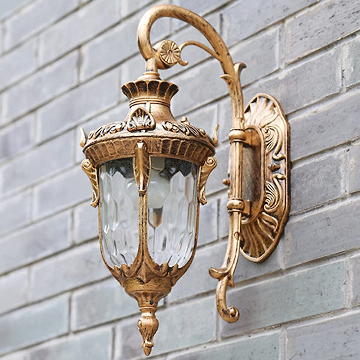 European Outdoor Wall Light,Waterproof Light Fixtures Wall Mount Porch Lights, Bronze Exterior Wall Lantern Waterproof Wall Mount for House, for Garage Yard Front Door Garden Home Lighting Fixtures