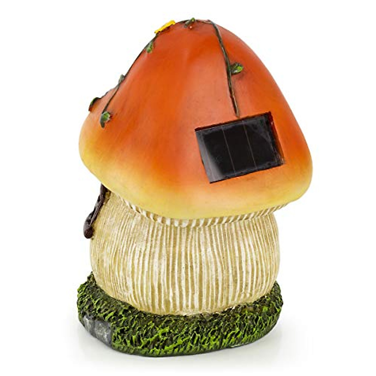 VP Home Tree Trunk Fairy House Solar Powered LED Outdoor Decor Garden Light & Mushroom Fairy House Solar Powered Outdoor Decor LED Garden Light