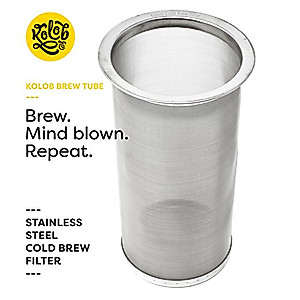 Brew Tube - Cold Brew Coffee Maker - 1 or 2 Quart Stainless Steel Mesh Reusable Filter for Wide Mouth Glass Mason Jar