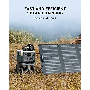 EF ECOFLOW RIVER 2 Max Solar Generator 512Wh Long-life LiFePO4 Portable Power Station& 160W Solar Panel for Home Backup Power, Camping & RVs 100% Charged in 60m with 3000+ Cycles & Up to 1000W Output