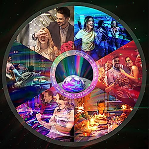 Star Projector & Night Light Projector, 3 in 1 Galaxy Projector with Bluetooth Speaker, with 15 Lighting Modes, Remote Control & Timer, for Kids Adults Decor Bedroom/Party/Gathering/Christmas