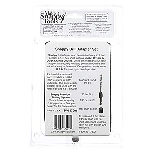 Snappy Tools 7 Piece Drill Bit Adapter Set in Belt Clip Pouch #47001