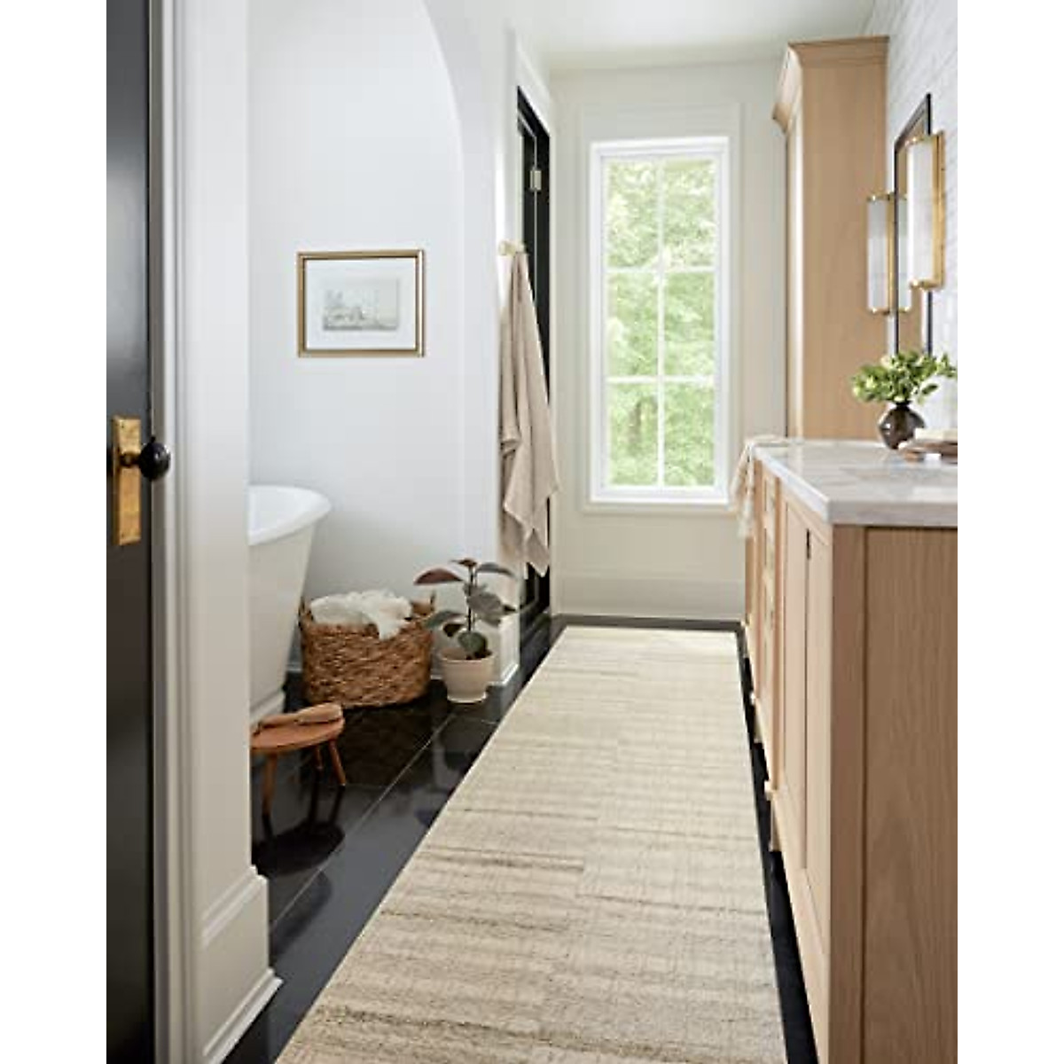 Loloi Chris Loves Julia Chris Collection CHR-02 Natural/Sage 5'-0" x 7'-6", .50" Pile Height, Area Rug