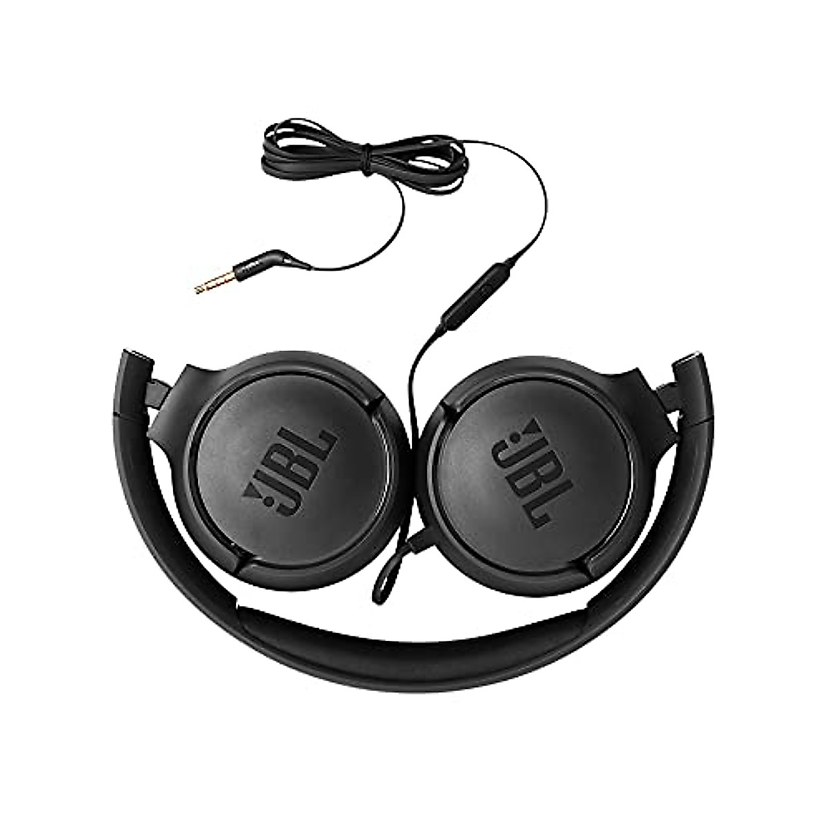 JBL TUNE 500 Wired On-Ear Headphones with One-Button Remote/Mic - Black (Renewed)