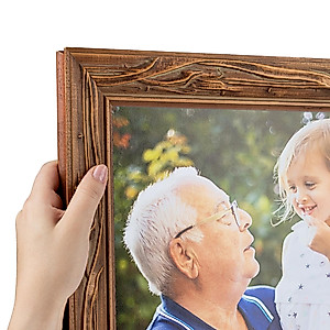 ArtToFrames 11x14 Inch Brown Picture Frame, This 1.25 Inch Custom Wood Poster Frame is Brown - Comes with Foam Backing 3/16 inch and Regular Glass (FBPLJ40023-11x14)