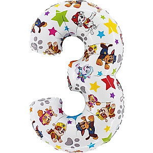 Toyland® 26 Inch Paw Patrol Number Foil Balloon - Kids Party Balloons - Number 1-6 Available (NUMBER 3)