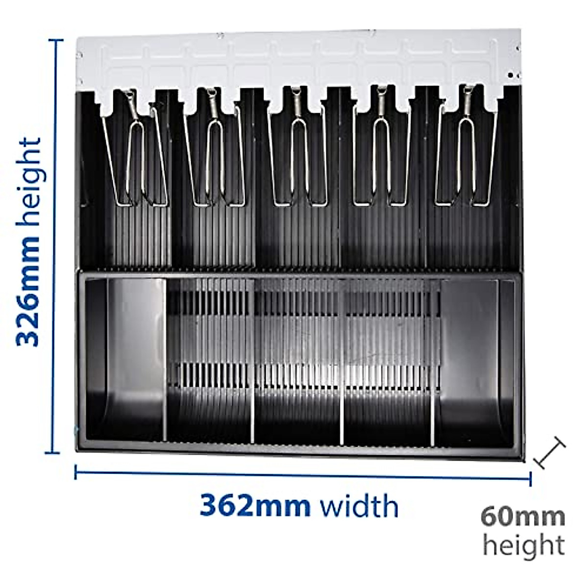 Certus Global Cash Drawer Insert Tray 5 Bills/5 Coins -367mm x 326mm x 60mm