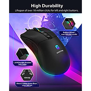 Gigastone Monitor, Mouse and HUB Deluxe Bundle, 24 inch IPS Gaming LED Monitor 75Hz FHD 1920 x 1080, 12000 DPI Gaming Mouse and Multiport Adapter 7-in-1 USB C Docking Station with 4K HDMI