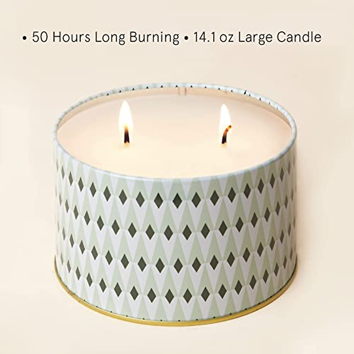 LA JOLIE MUSE White Tea Scented Candle - 14.1 oz Large Candles Gifts for Women, 2 Wicks Aromatherapy Candle for Home Birthday, Long Burning Time