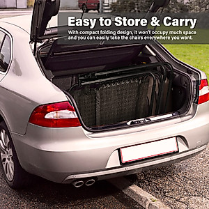 LUCKYERMORE Adjustable Textilene Zero Gravity Chairs Set of 2, Diamond Design Outdoor Folding Reclining Lounge Chair with Pillow, Hold up to 300 LBS, Patio Recliners for Pool Beach, Grey and Brown