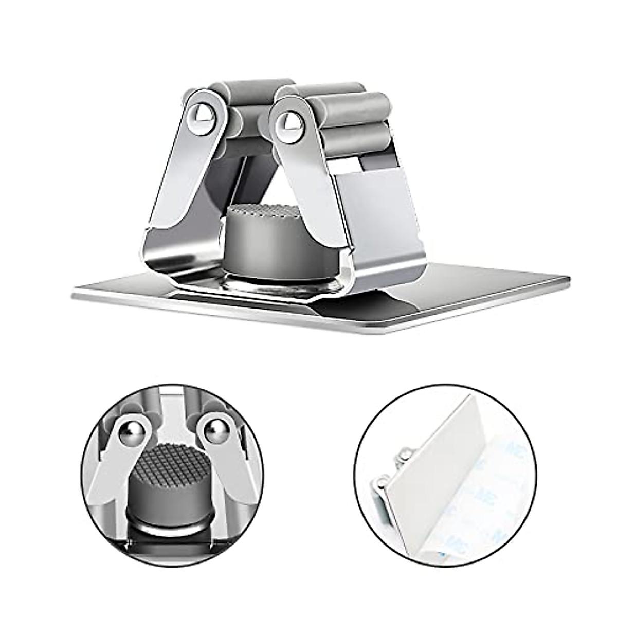 Bowdanie 4 PCS Broom Holder Wall Mount - Mop Holder Self Adhesive Broom Hanger Stainless Steel for Home Garage Garden Laundry Room Storage