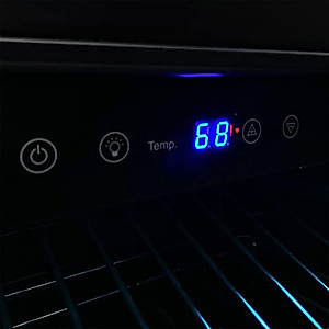 Whynter BWR-0922DZ 92 Built-in or Freestanding Stainless Steel Dual Zone Compressor Large Capacity Wine Refrigerator Rack for Open LED Display, Dark Grey-92 Bottle, Dark Grey