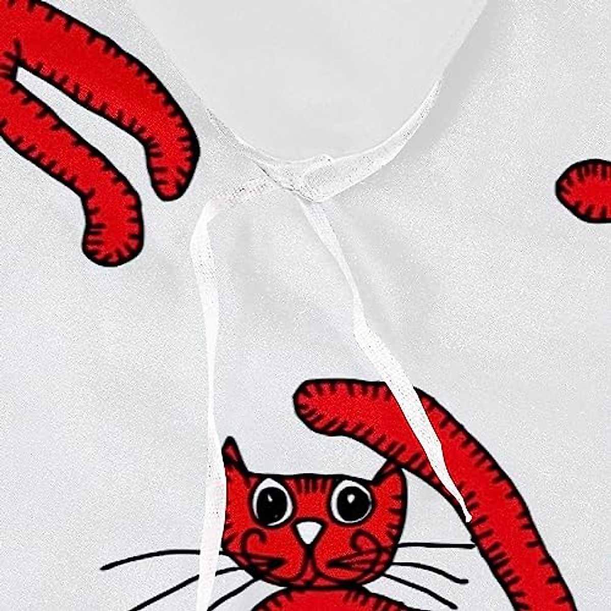 DragonBtu Red Cat 3 Piece with 2 Pillow Shams Comfortable Print Bedding Set Soft Comforter Cover Set for Women Girl