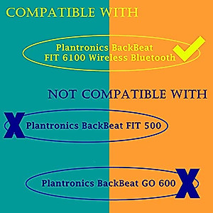 TaiZiChangQin FIT 6100 Upgrade Ear Pads Cushions Memory Foam Replacement Earpads Compatible with Plantronics BackBeat FIT 6100 Wireless Bluetooth Headphone