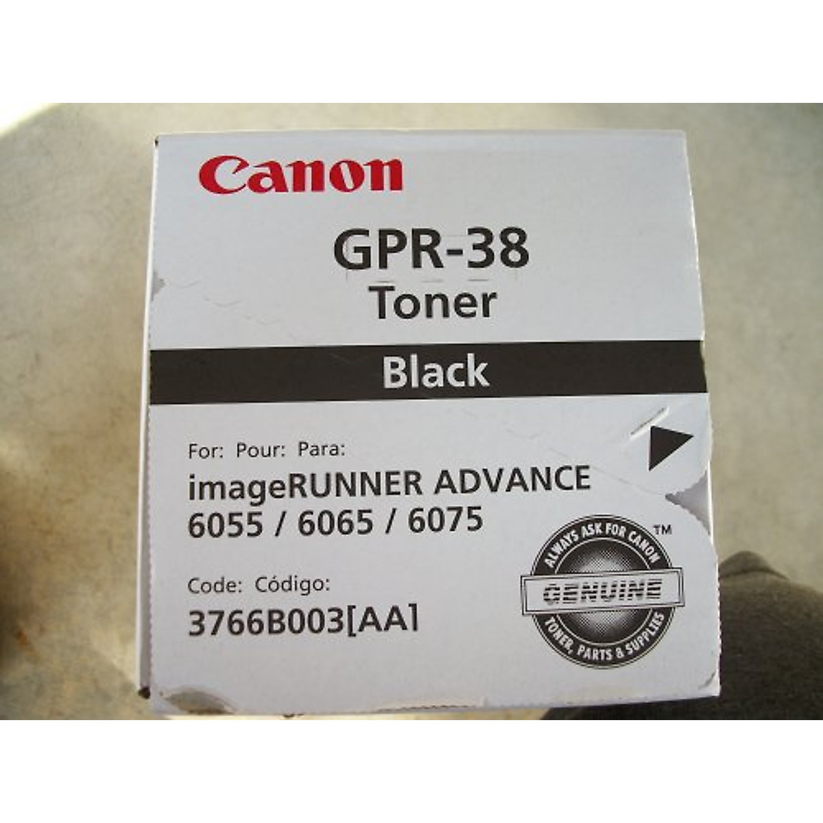 Canon 3766b003aa (gpr-38) Toner, 56,000 Page-Yield, Black