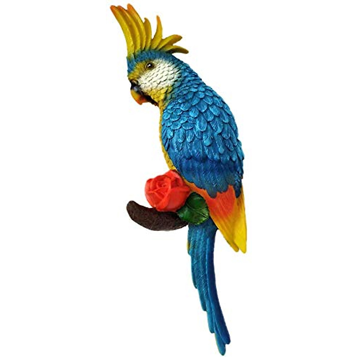 Wall Hooks Door Hook Clothes Towel Rack Hanger Headphone Organizer Holder Wall Mouted Parrot Sculpture Ornament - Blue