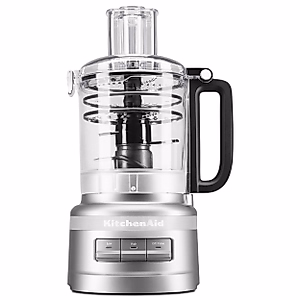 KitchenAid KFP0919CU 9 Cup Plus Food Processor, Contour Silver (Renewed)