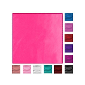 SATINIOR Chiffon Scarf Square Neck Scarf Handkerchief Retro Satin Ribbon Scarf for Women Girls