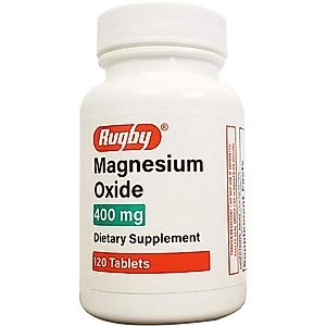 [3 Pack] RUGBY MAGNESIUM-OXIDE TABLETS 400 MG 120 COUNT *COMPARE TO THE SAME ACTIVE INGREDIENTS IN MAG-OXR & SAVE!* by Mag-Ox 400