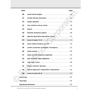 Daily Academic Vocabulary, Grade 4