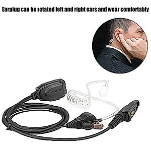 Retevis RT29 Walkie Talkie Earpiece, Compatible RT29 RT47 RT47V RT48 RB23 RB46 RT83 RT87 Ailunce HD1 Motorola EX500 GP328Plus Two Way Radio, Covert Acoustic Tube Headset with Mic(1 Pack)