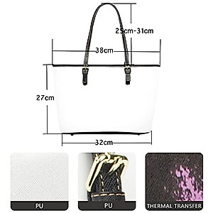 Jndtueit Dachshund Dog Women's Fashion Handbags, Black Puppy Silhouette Tote Bag Shoulder Leather Straps Chic Clutch Cags, Red Love Heart Balloon White Work Large Shoulder Bag