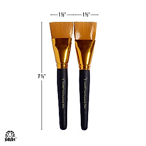Plaid 50557E Flat Brush, (2-Piece), Gold Taklon