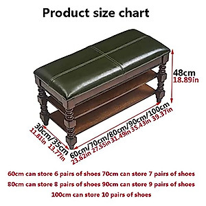 ALDEPO Shoe Cabinet European Style Household Shoe Changing Stool Retro Solid Wood Hallway Shoe Rack with Seat Multifunctional Shelf Shoe Storage Shelf Wardrobe Office Living Room 60