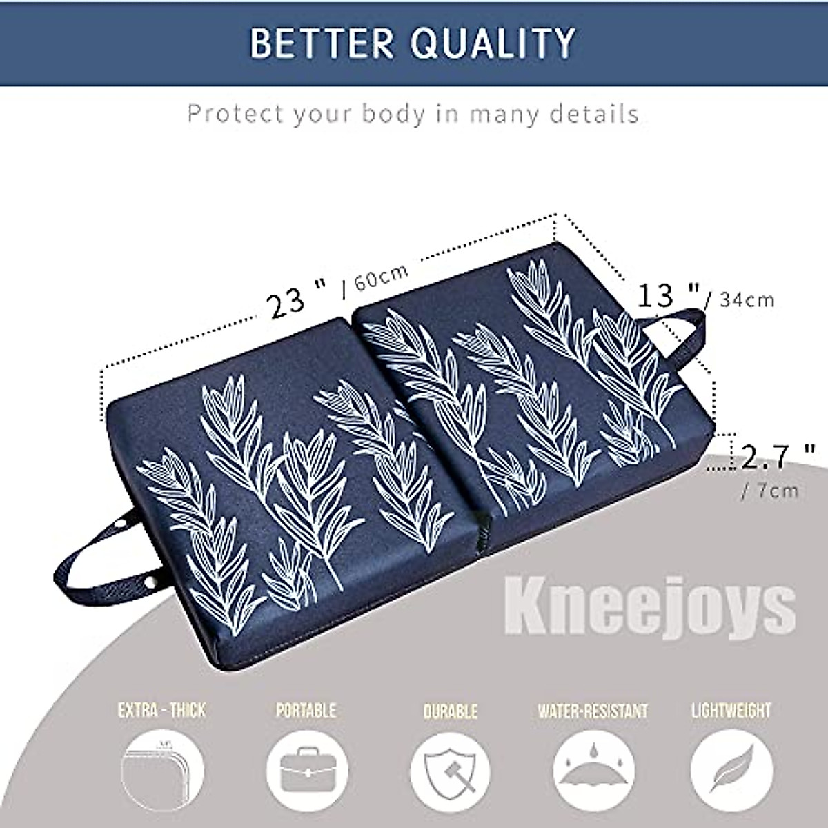 Knee Pads for Men Women Garden Kneeling Pads Extra Thick Knee Pads Memory Foam Kneeling Pad for Bathing Yoga Knee Cushion Foam Kneeling Pad Garden Pads for Kneeling Knee Cushions for Kneeling