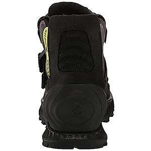 ECCO Men's Exostrike Gore-TEX Waterproof Buckle Hiking Boot, Titanium/Black, 6-6.5