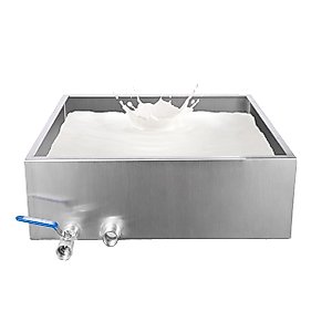 Marada Maple Syrup Evaporator Pan 304 Stainless Steel with One Valve Two Interfaces Kitchen Implements, Maple Syrup Boiling Pan Condensate Pan (24" L x 24" W x 10" H)