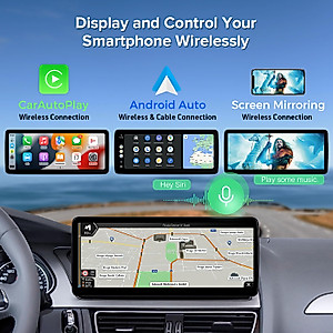 XTRONS 12.3 Inch Android 13 Car Stereo for Audi A4 S4 RS4 A5 S5 RS5 B8, IPS Touch Screen 4+64GB Global 4G Car Radio GPS Navigation Support Wireless Car Play Android Auto