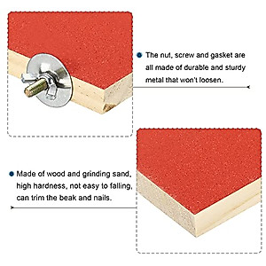 PATIKIL Bird Perch Stand Platform, 1 Set Parrot Stand Platform Playground Paw Grinding Clean for Parakeet Cockatiel Cage Accessory, Red Yellow
