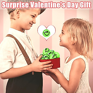 Chalyna 45 Pcs Glow in The Dark Smile Face Bouncing Balls Bulk 1 Inch Mini High Bounce Balls for Kids Teens Glowing Valentines Halloween Christmas Party Favors rubber Goodie Bag Fillers for Boys Girls