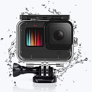 QKOO for GoPro Hero 12/11/10/9 Black 50m Underwater Waterproof Case Diving Protective Cover Housing Mount for GoPro 9 10 11 12 Black Accessories