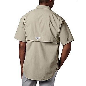 Columbia Men's Bahama II UPF 30 Short Sleeve PFG Fishing Shirt, Fossil, Medium