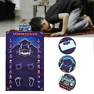 jiaohaowei Interactive Smart Prayer Mats for Kids Muslim Soft Islamic Cartoon Prayer Mat Muslim Prayer Mat Salah Best Ramadan Gift for Boys Girls