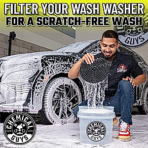 Chemical Guys HOL133 Ultimate Scratch-Free Detailing Bucket And Accessories Car Wash Kit 16 fl. oz