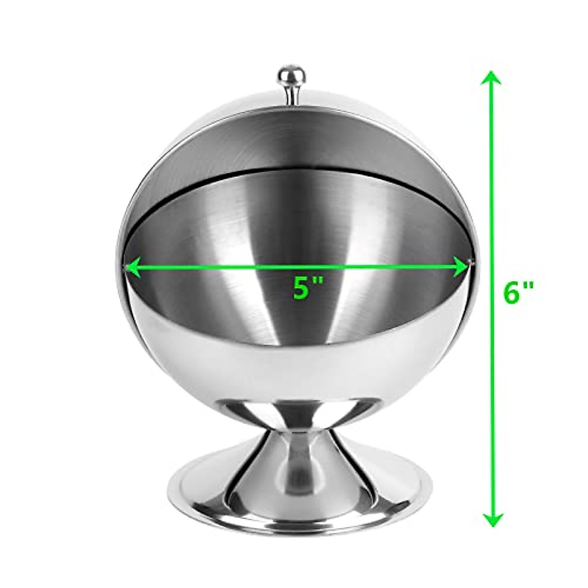 Peohud 2 Pack Stainless Steel Sugar Bowl with Roll Top, Sugar Cube Holder, Candy Jar Cookies Mints Holder Bowl for Home Kitchen, Office, Parties