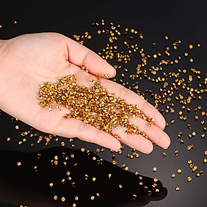 Bememo 10000 Clear Wedding Diamonds Table Scatter Confetti Crystals Diamonds Acrylic Gems for Table Centerpiece Masquerade Wedding Bridal Shower Decoration Vase Filler (Gold, 3 mm)