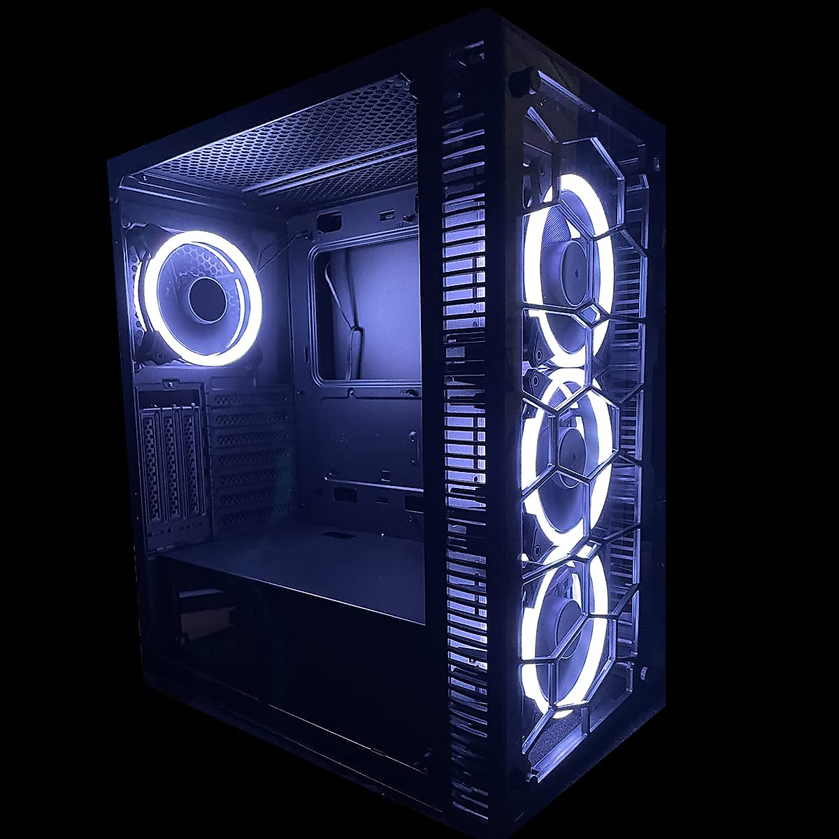 SaharaGaming P44 with 3 Black Pirate Eye Modular Fans & Universal hub