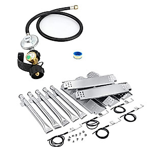 Uniflasy Grill for Replacement Parts, Propane Regulator and Hose with Propane Tank Gauge Indicator, Fit for Replacement Parts Nexgrill 720-0888, 720-0888N 720-0830H 720-0830D 20-0783E 720-0864 720-083