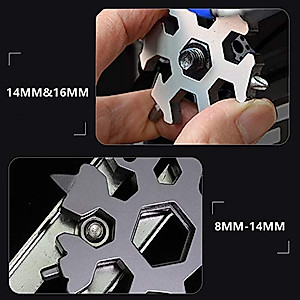 18 in 1 snowflake gadgets multitool,Portable Keychain screwdriver -Bottle Opener,useful gifts for men,2 Pack (Gold+Color)