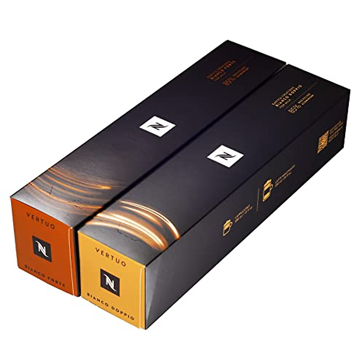 [European Version] Nespresso VertuoLine Barista Creations Variety for Recipes with Milk: Bianco Forte & Bianco Doppio - 20 Coffee Capsules