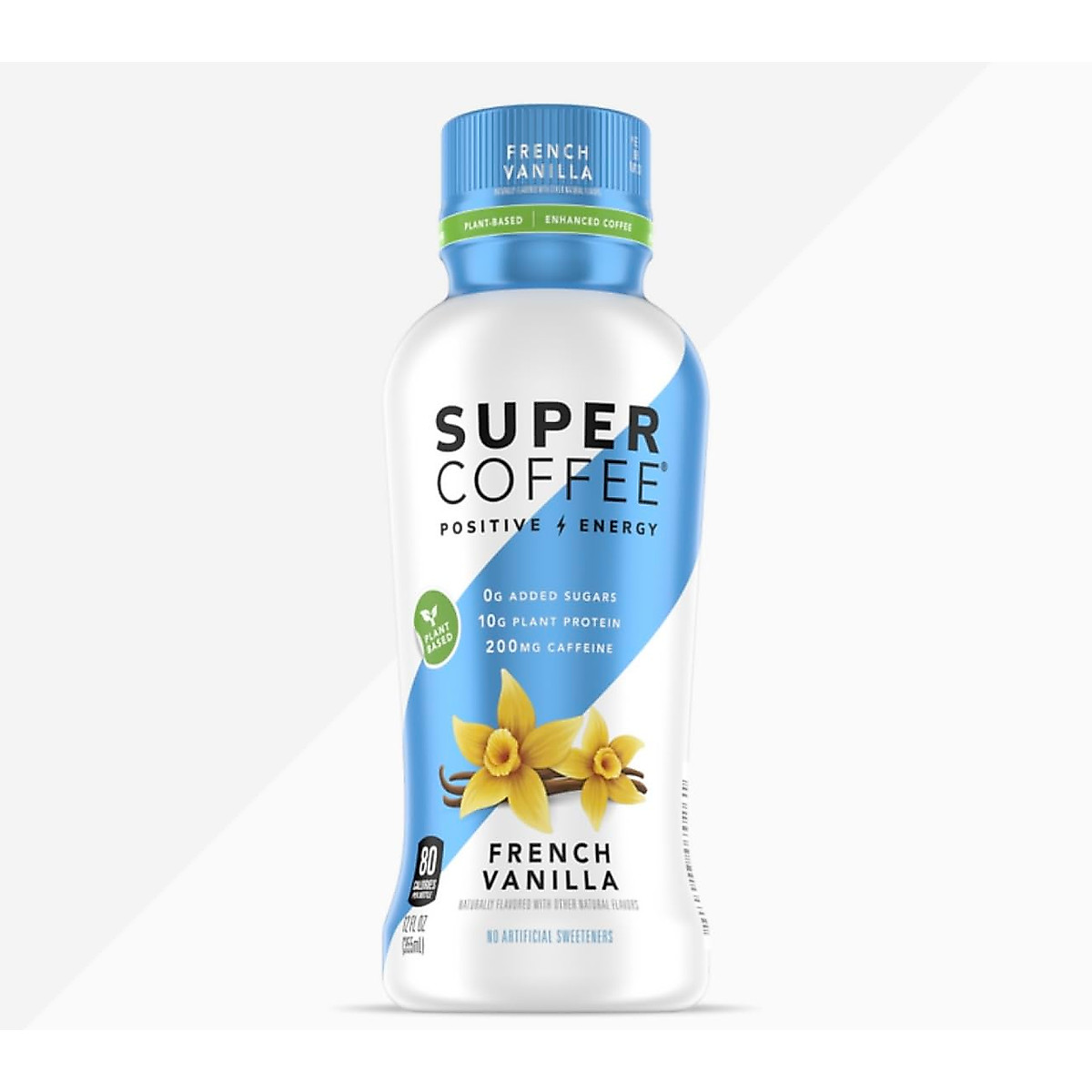 Kitu Super Coffee, French Vanilla, Plant Based, Natural Flavors, 10g Plant Protein, 200mg Caffeine, 0g Added Sugars, No Artificial Sweeteners, Kosher, Keto, Gluten Free, 12 Fluid Ounce (Pack of 12)