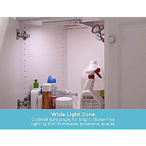 BLACK+DECKER Battery Operated Under Cabinet Lighting, Motion Sensor On/Off, Warm White LED, Stick-On Install for Kitchen & Closets - 2 Bars